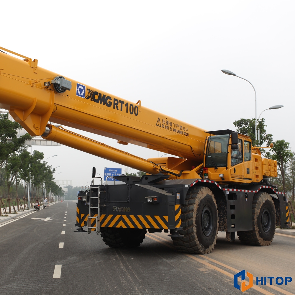 XCMG Rough Terrain Crane RT100 Mobile Crane 100 Tons - HITOP MACHINERY